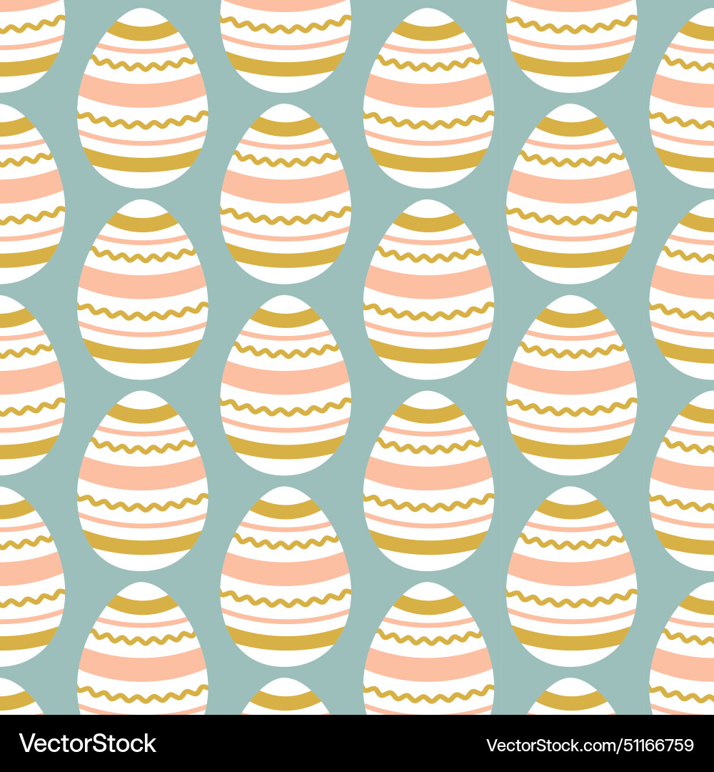 Easter eggs simple seamless pattern Royalty Free Vector