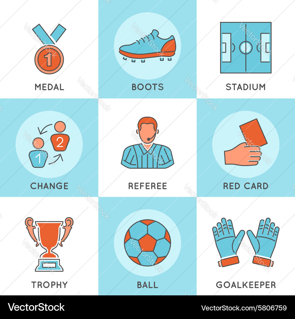 Soccer Icon Set - Referee & Trophy Royalty Free Vector