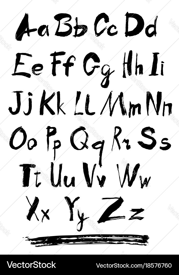 Alphabet Buchstaben Kleinbuchstaben Lizenzfreier Vektor Bild