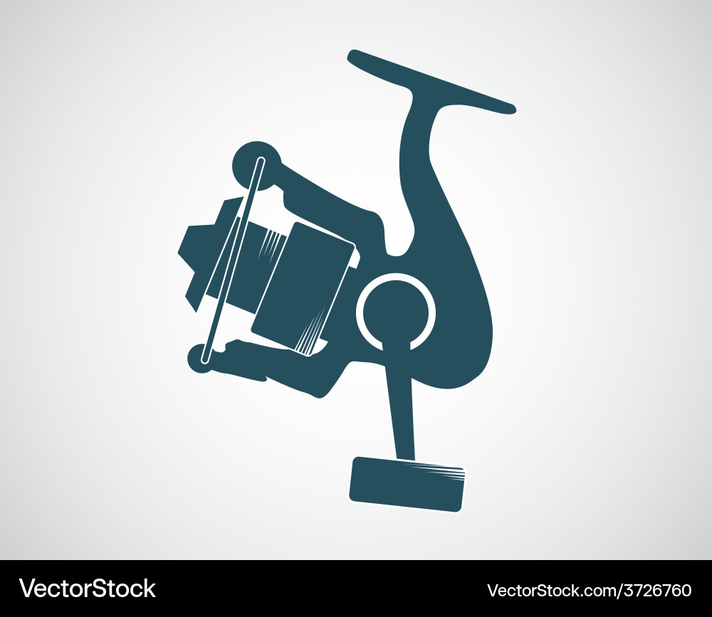 Fishing reel Royalty Free Vector Image - VectorStock
