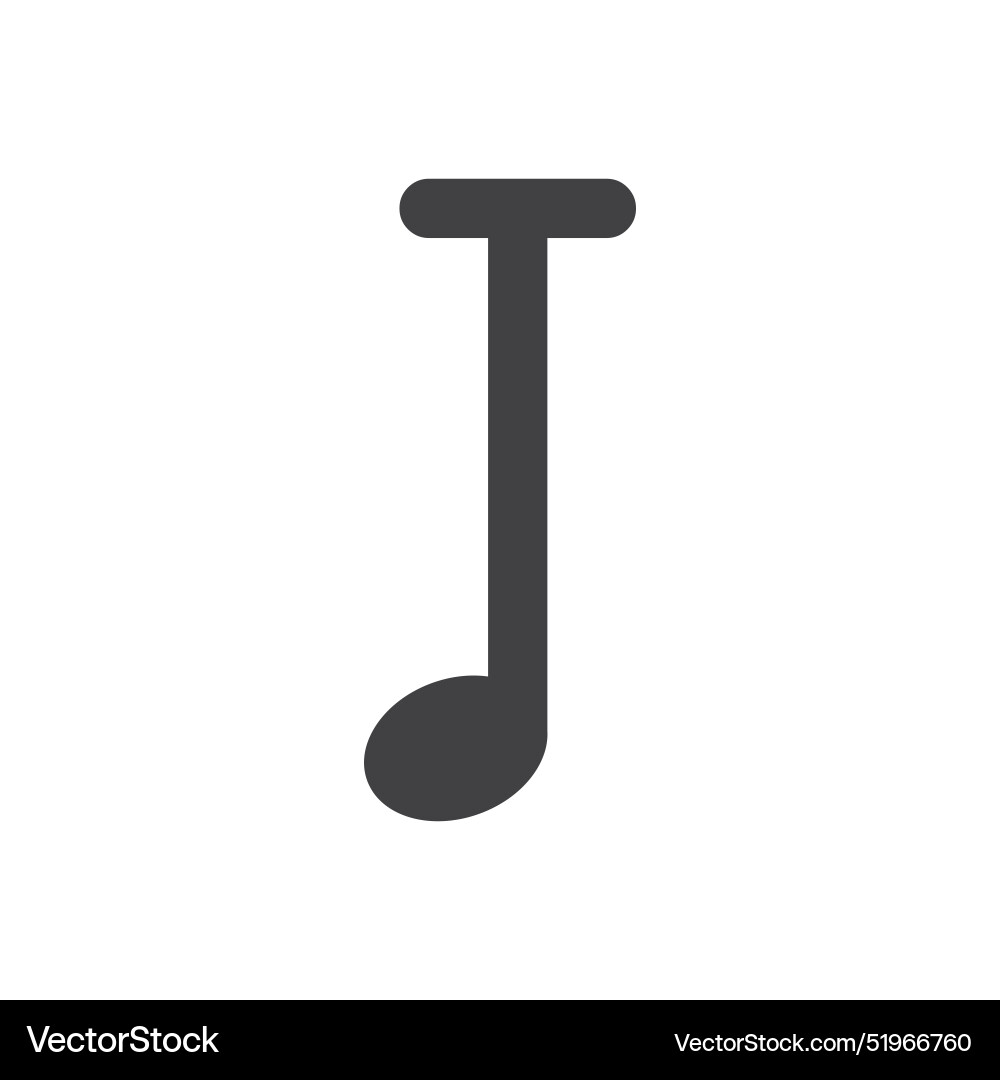 Note music with initial letter Royalty Free Vector Image