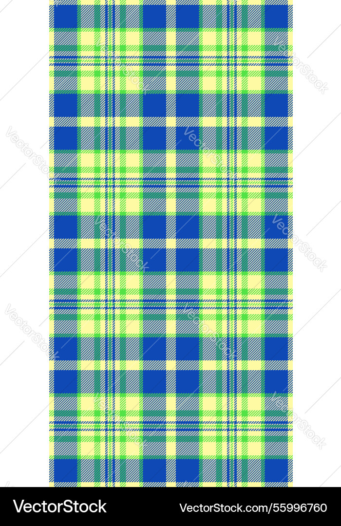 Vibrant plaid pattern in lime green pale yellow Vector Image