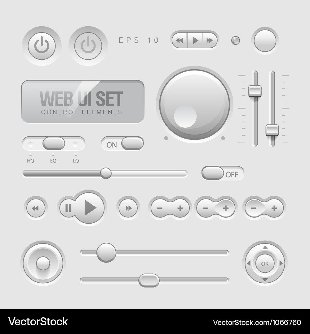 Web ui elements Royalty Free Vector Image - VectorStock