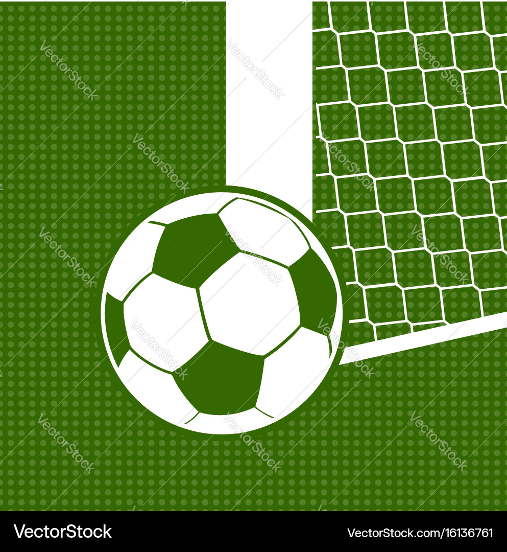 Flat soccer background Royalty Free Vector Image