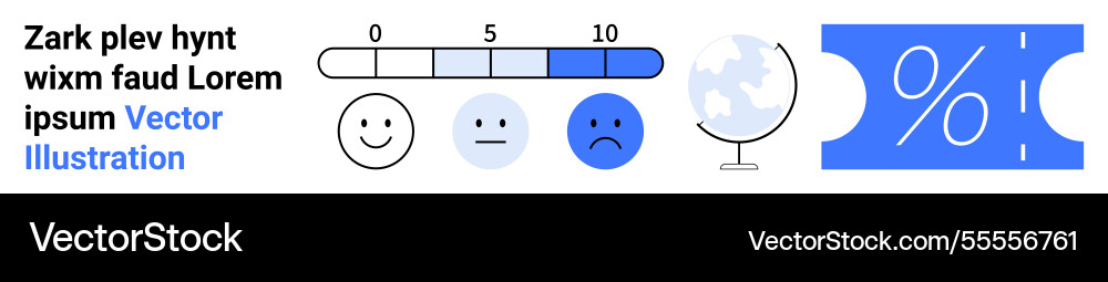 Satisfaction rating scale global economy Vector Image