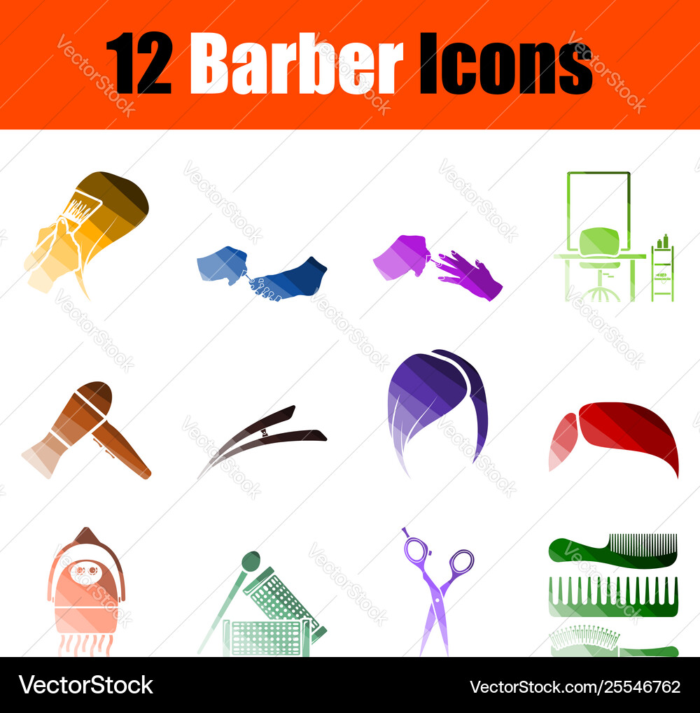 Barber icon set Royalty Free Vector Image - VectorStock