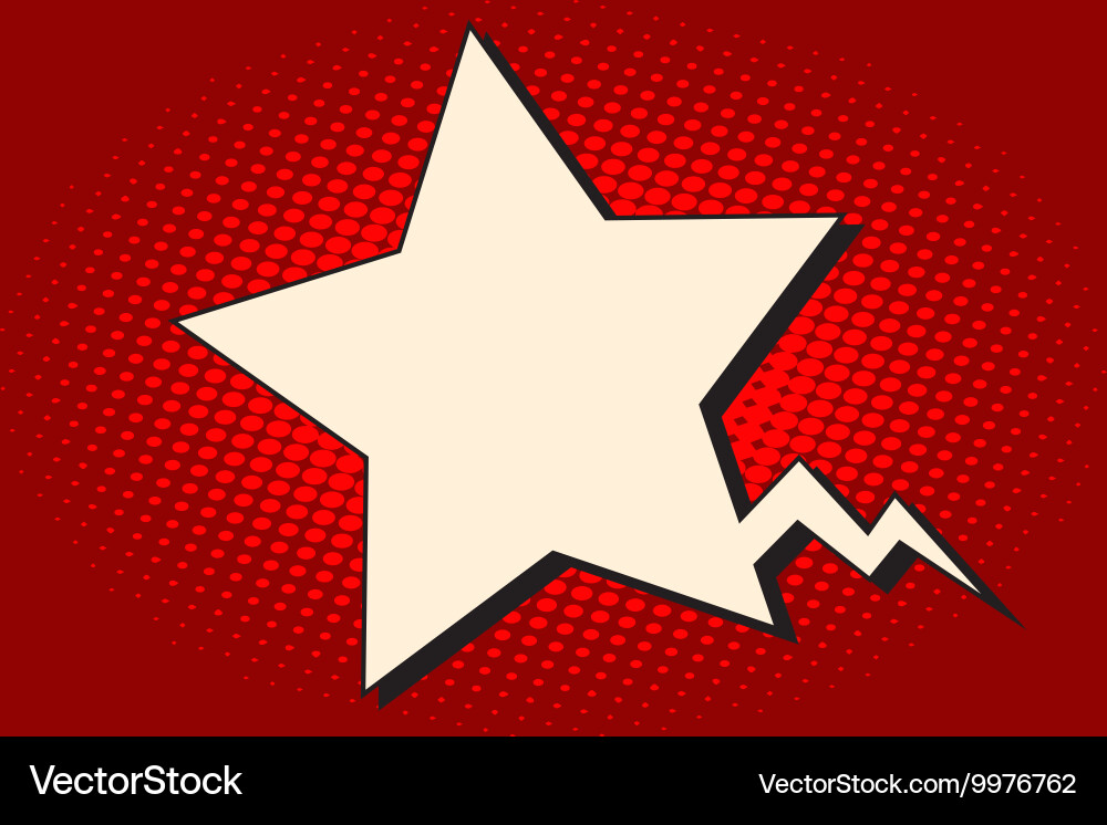 Comic bubble star silhouette Royalty Free Vector Image