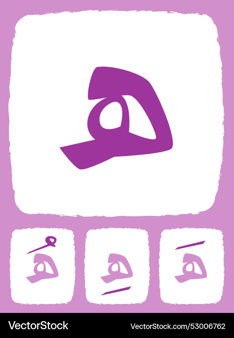 Learning hijaiyah alphabet arab ha letter Vector Image