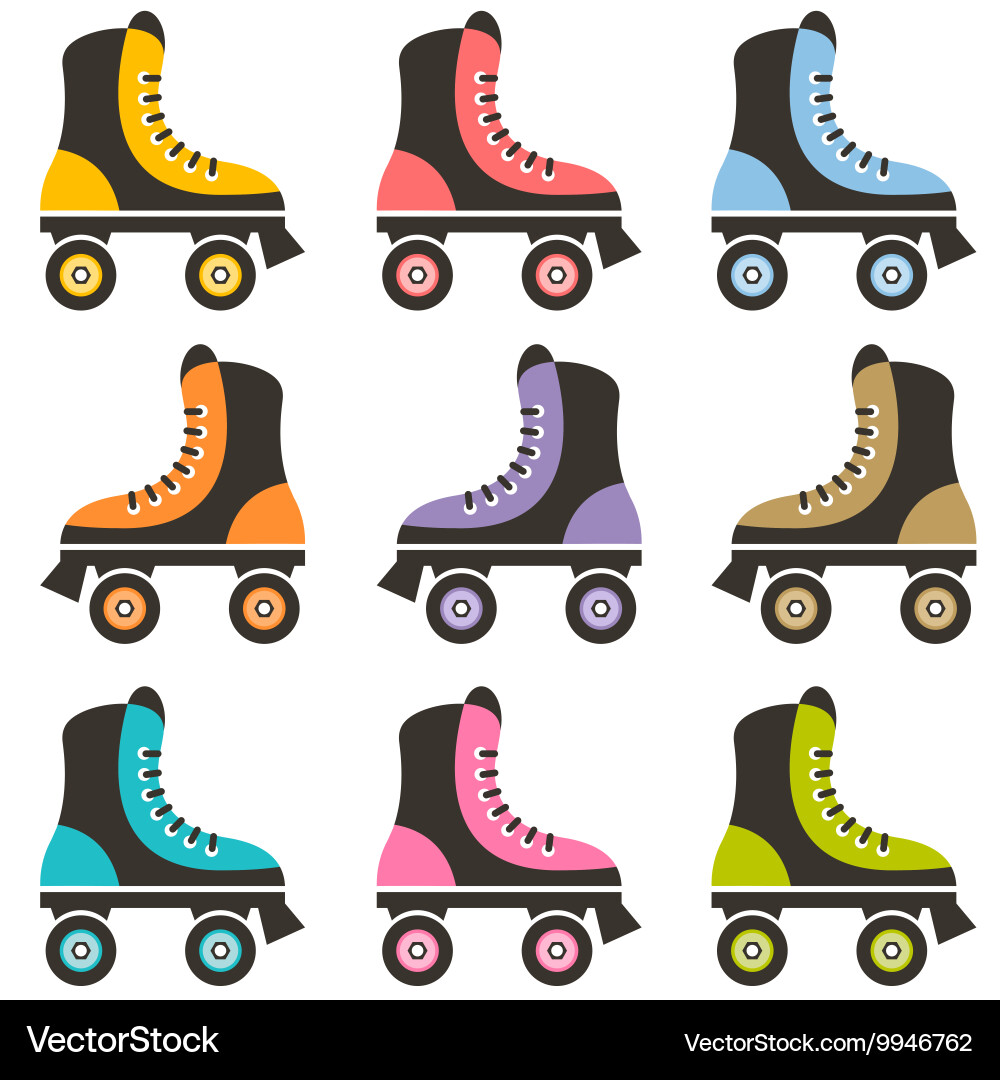 Roller Skate Collection Royalty Free Vector Image