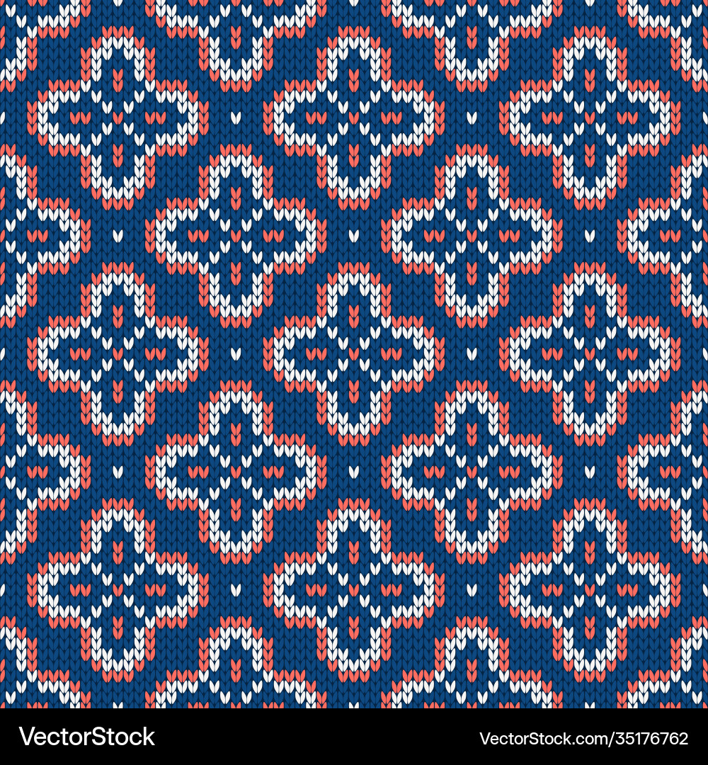 Scandinavian knitted seamless pattern norwegian Vector Image