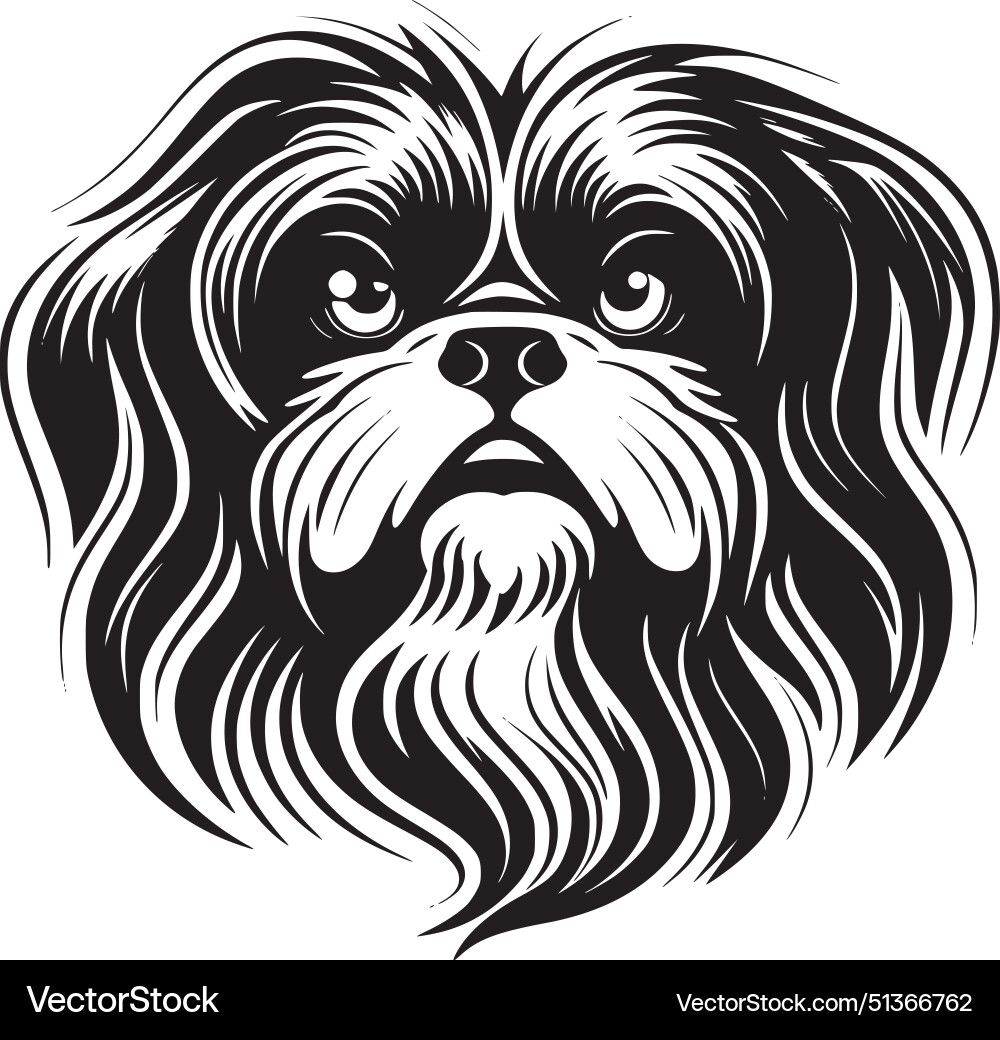 Shih tzu - minimalist and flat logo Royalty Free Vector