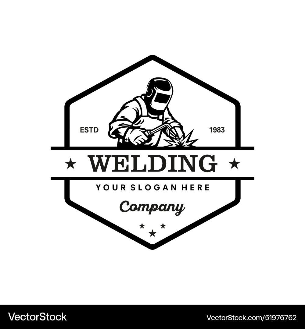 Welding logo design Royalty Free Vector Image - VectorStock