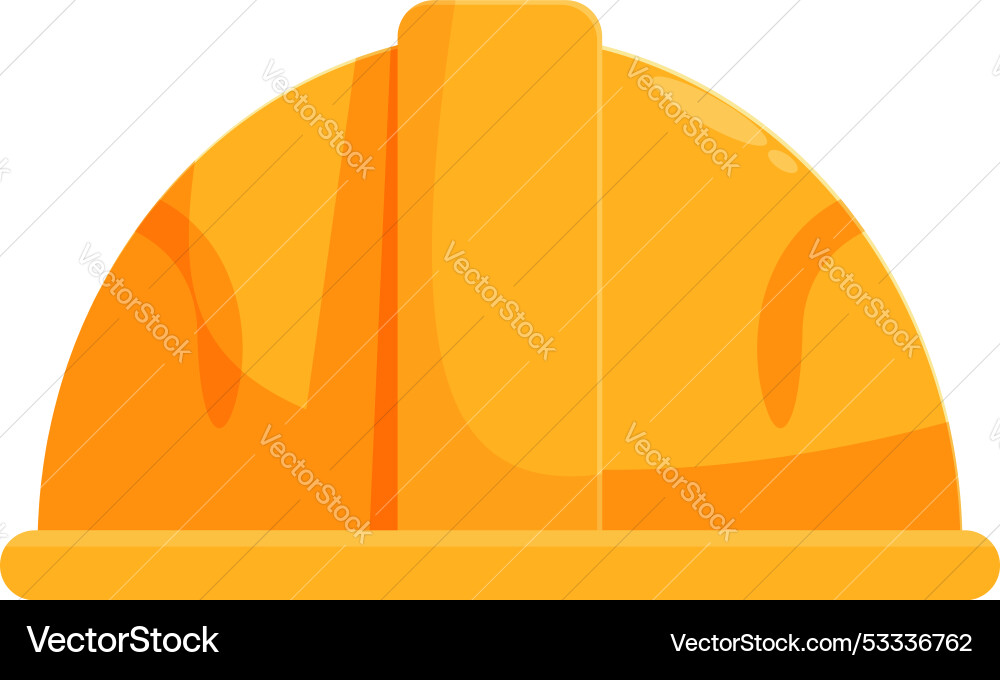 Yellow hard hat providing safety at worksite Vector Image