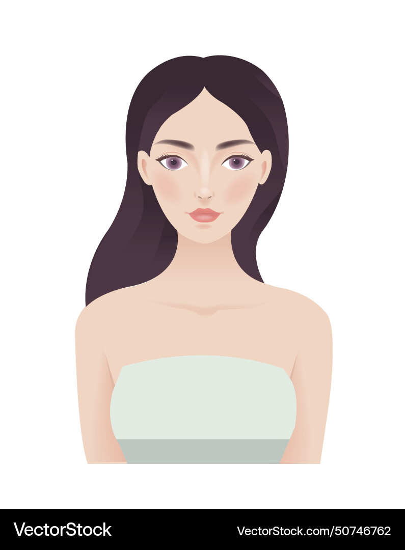 Young beautiful woman isolated white background Vector Image