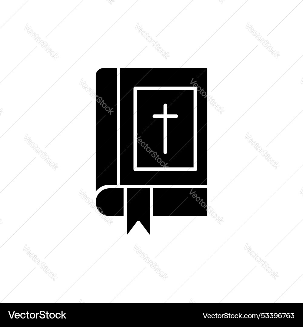 Bible line icon isolated on white background Vector Image