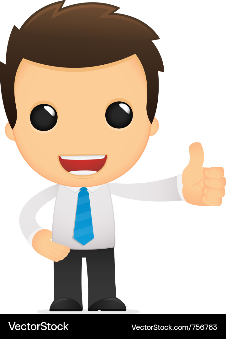 Cartoon office worker Royalty Free Vector Image