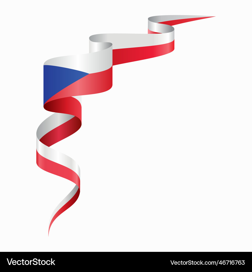 Czech Flag Wavy Abstract Royalty Free Vector Image