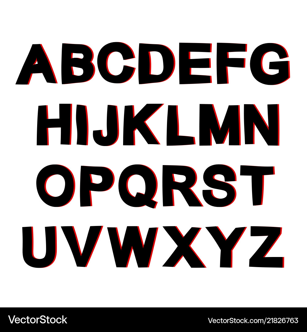 Decorative font set Royalty Free Vector Image - VectorStock