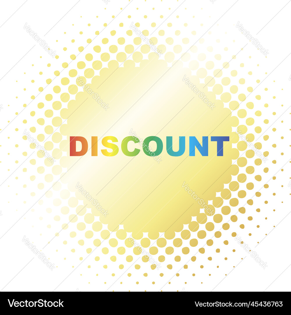 Discount inscription for price reduction message Vector Image
