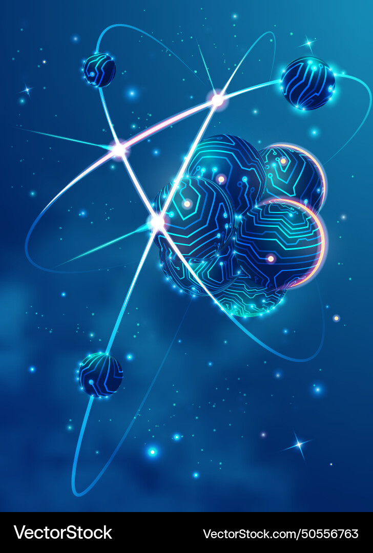 Futuristicatom Royalty Free Vector Image - VectorStock