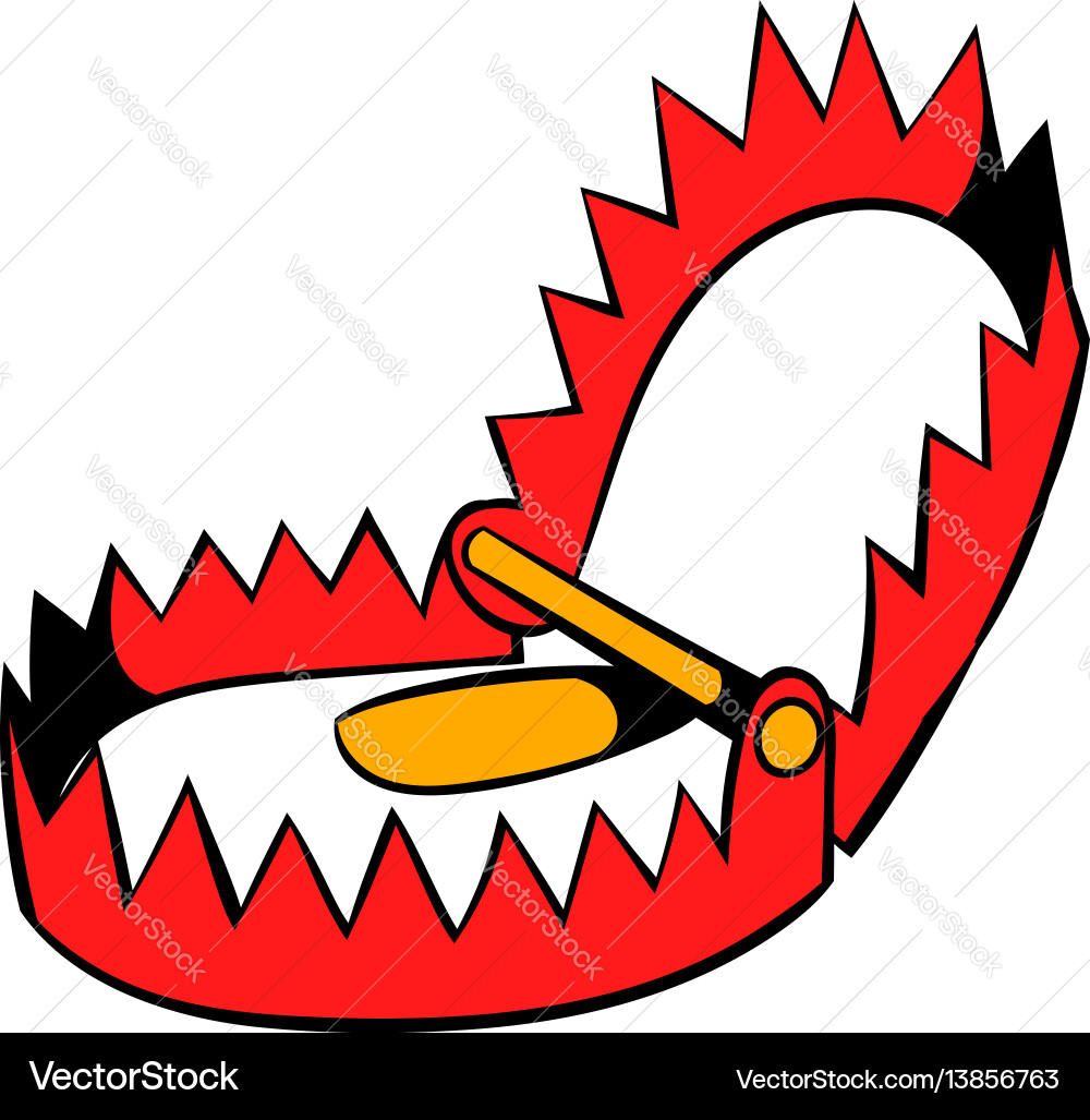 Metal Trap Icon - Danger Royalty Free Vector Image