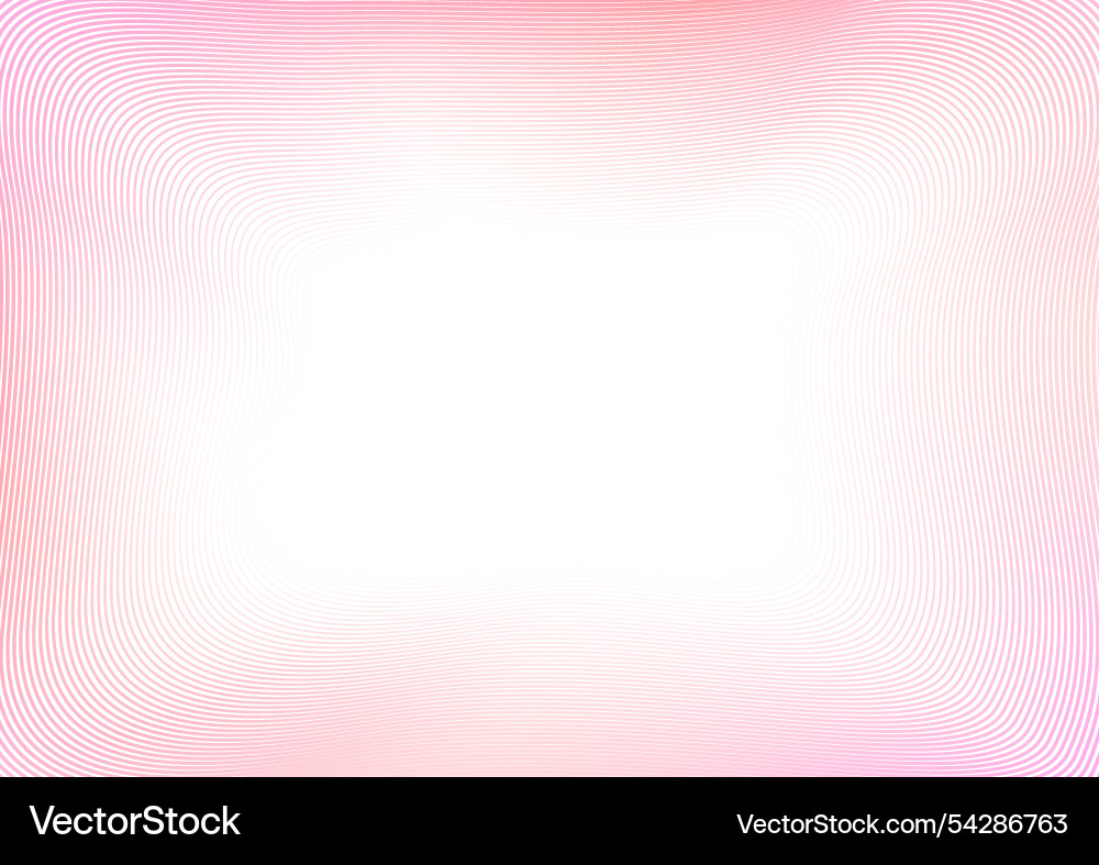 Pink frame wavy border pastel lines subtle curves Vector Image