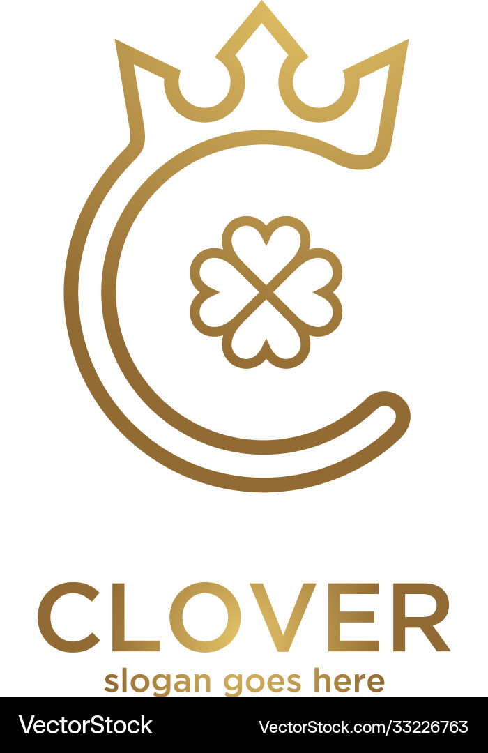 Royal clover logo Royalty Free Vector Image - VectorStock
