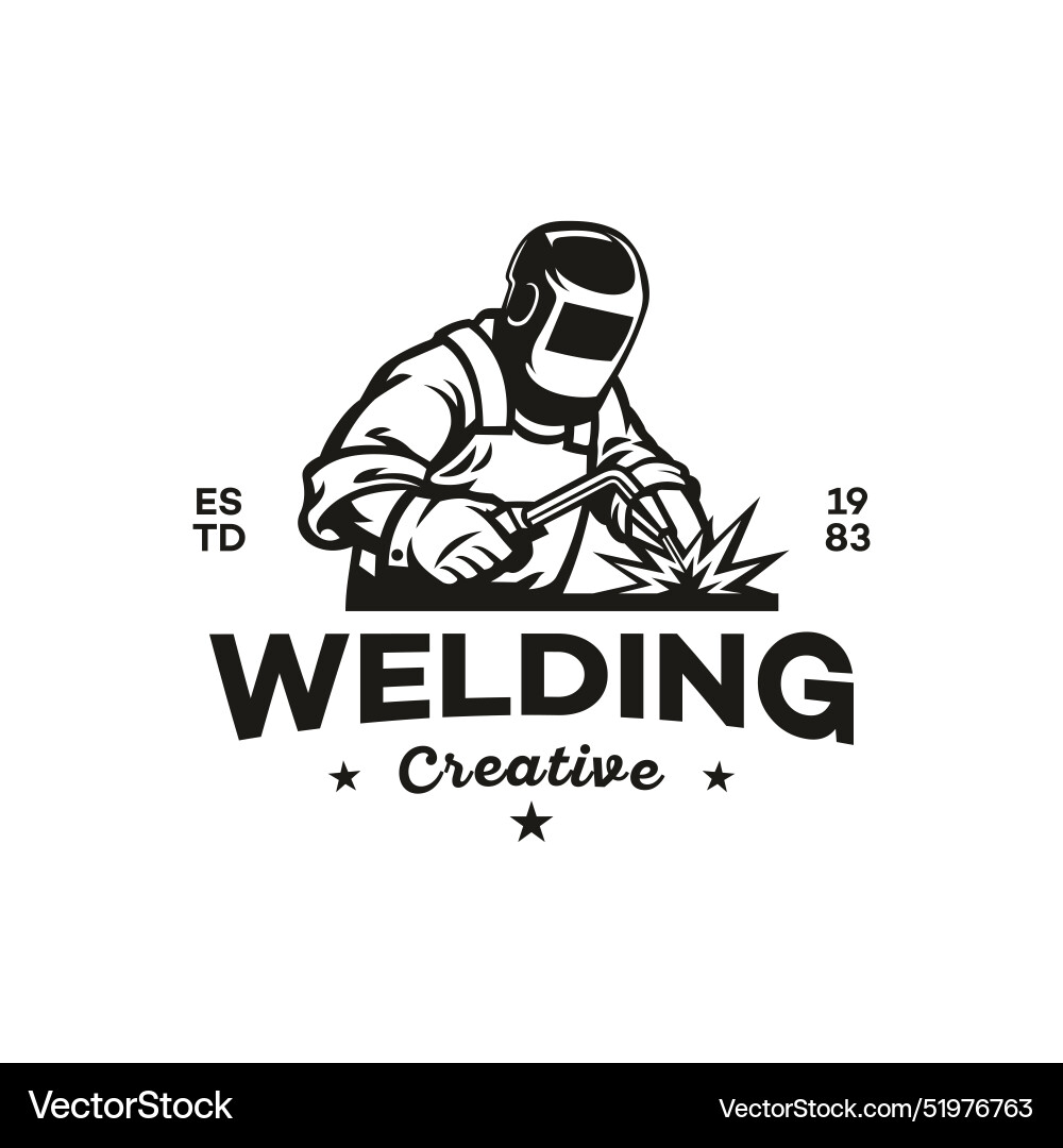 Welding logo design Royalty Free Vector Image - VectorStock