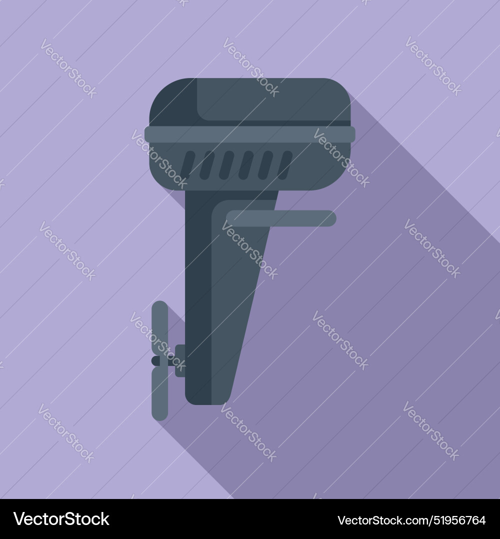 Boat motor using propeller for propulsion Vector Image