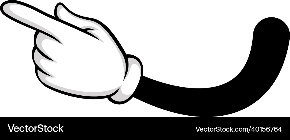 Cartoon Hand Pointing Left Royalty Free Vector Image