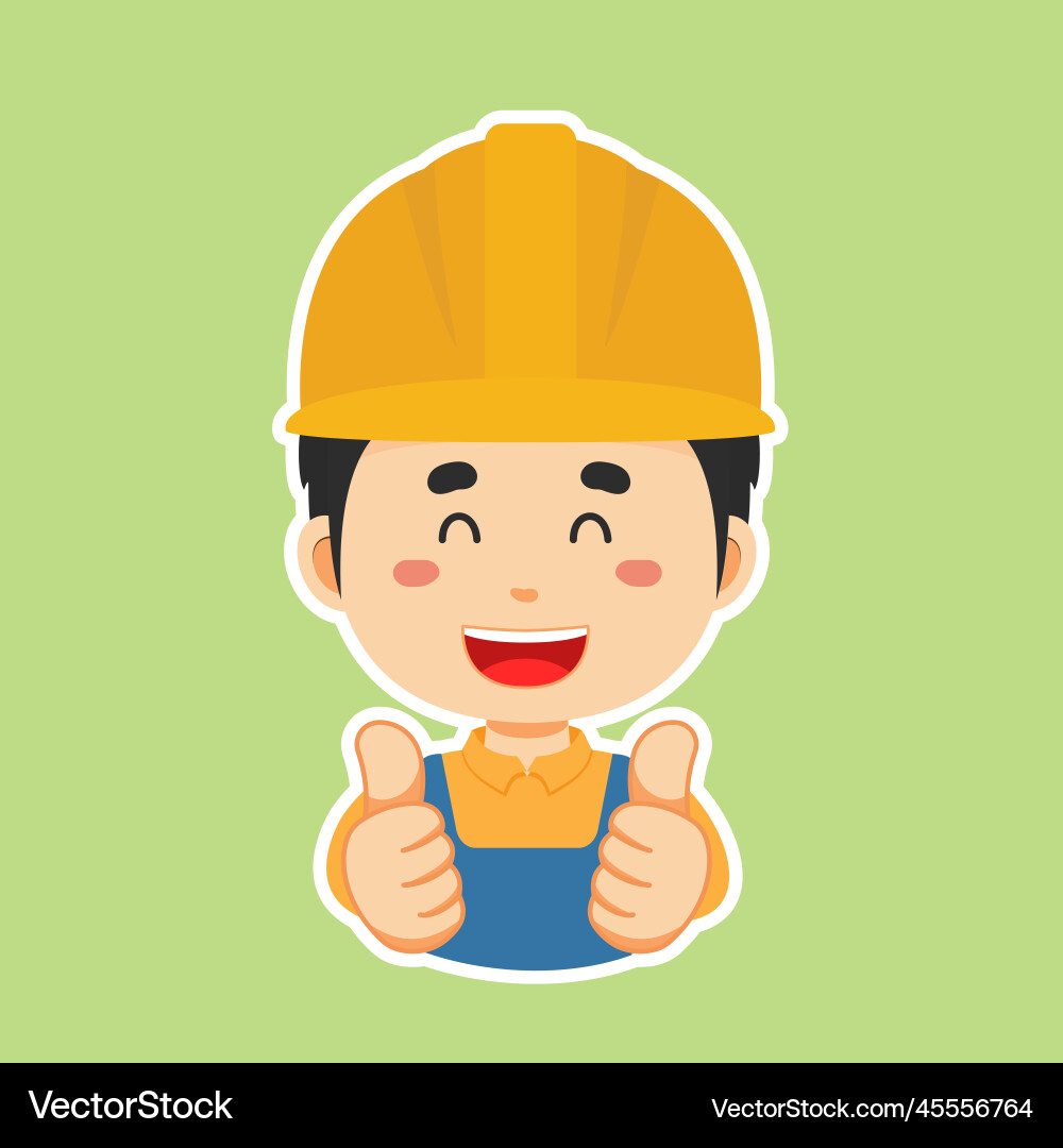 Happy Construction Workers Cartoon Construction Worker Cartoon Vector