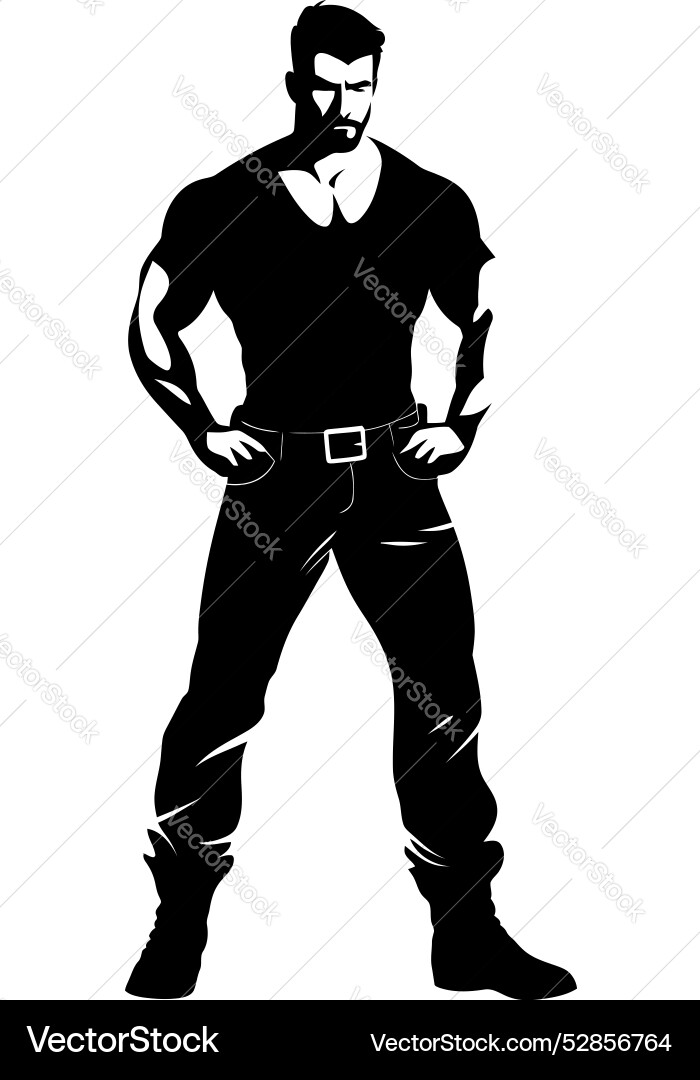 Muscled impact jeans pant icon design jeaned Vector Image