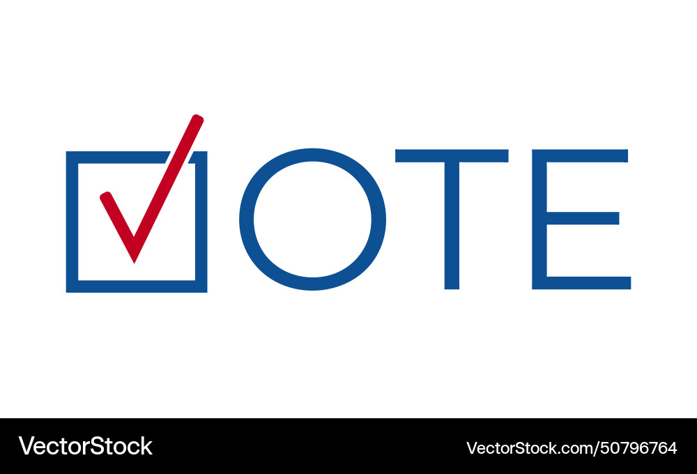 Presidential election typography poster vote Vector Image