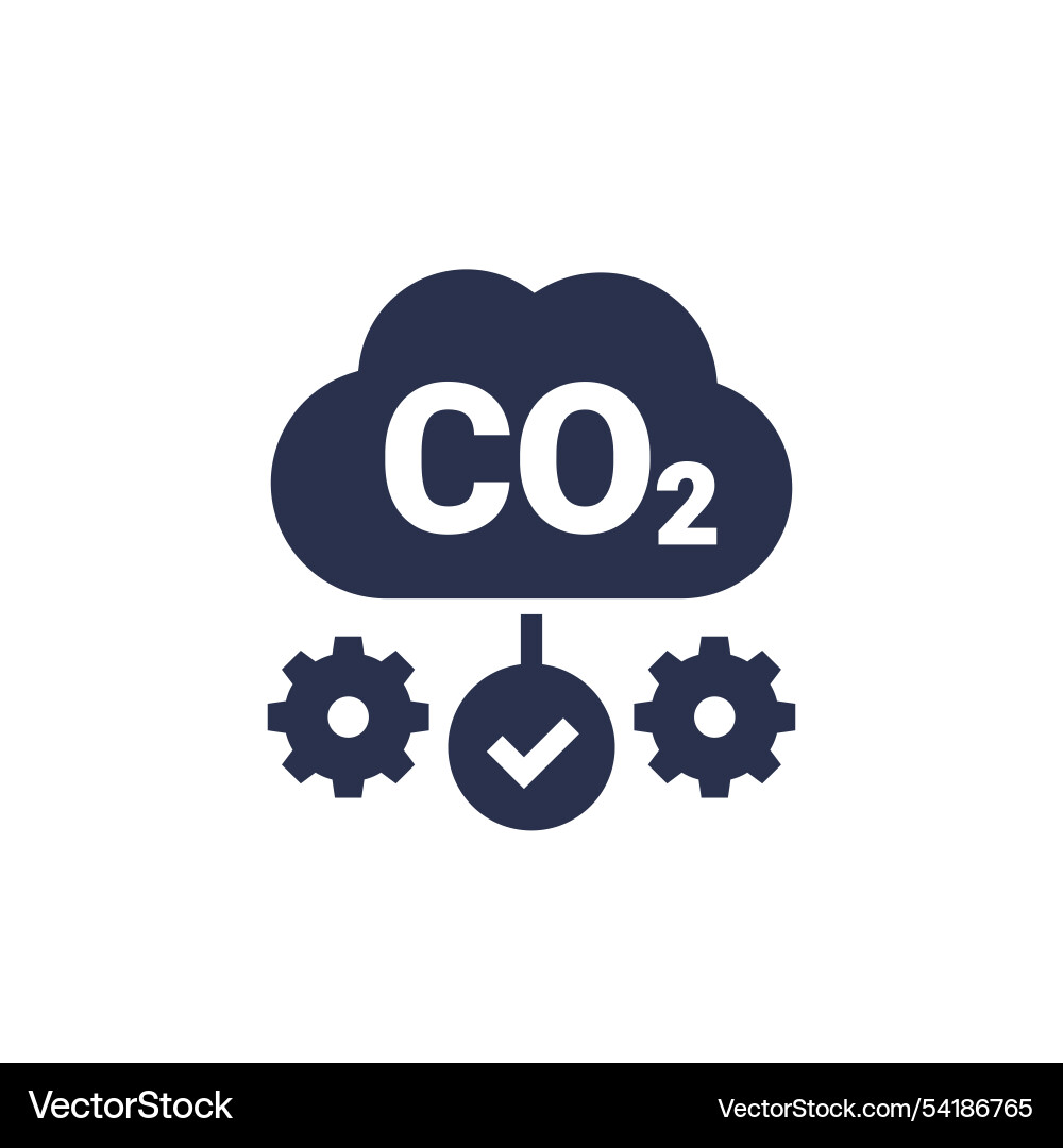 Carbon management icon reducing co2 emissions Vector Image