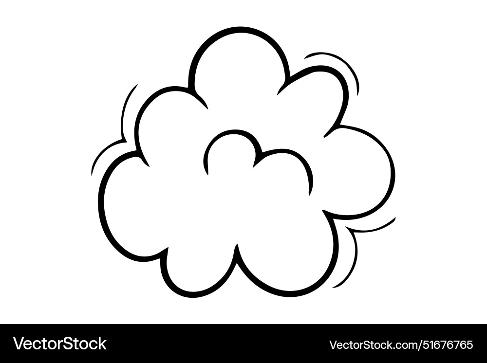 Comic speed motion effect clouds way trail set Vector Image