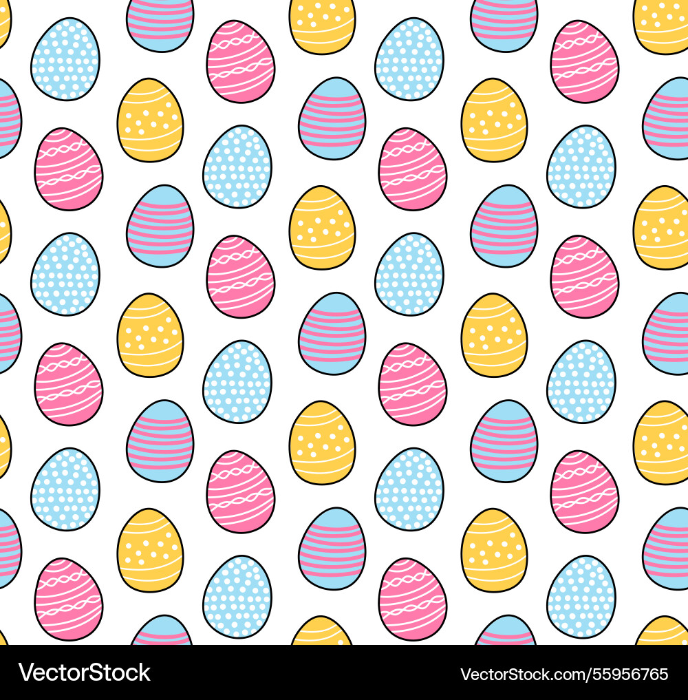 Cute easter seamless pattern background Royalty Free Vector