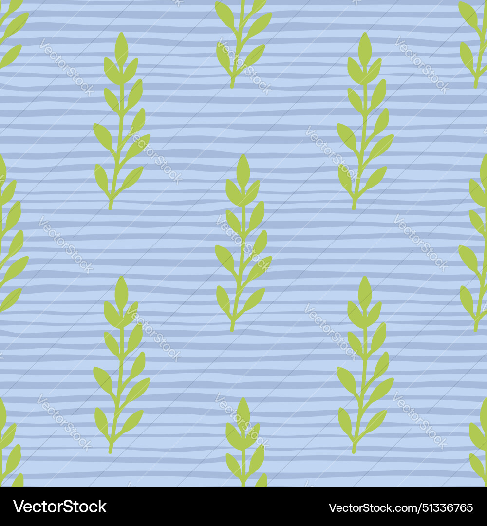 Elegant botanical wallpaper featuring a seamless Vector Image