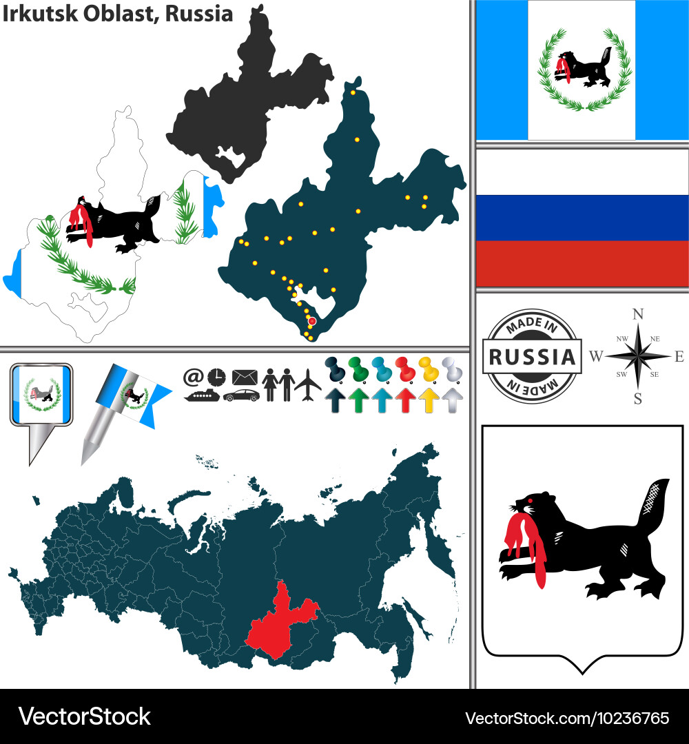 Map Irkutsk Russia Vector Images (39)