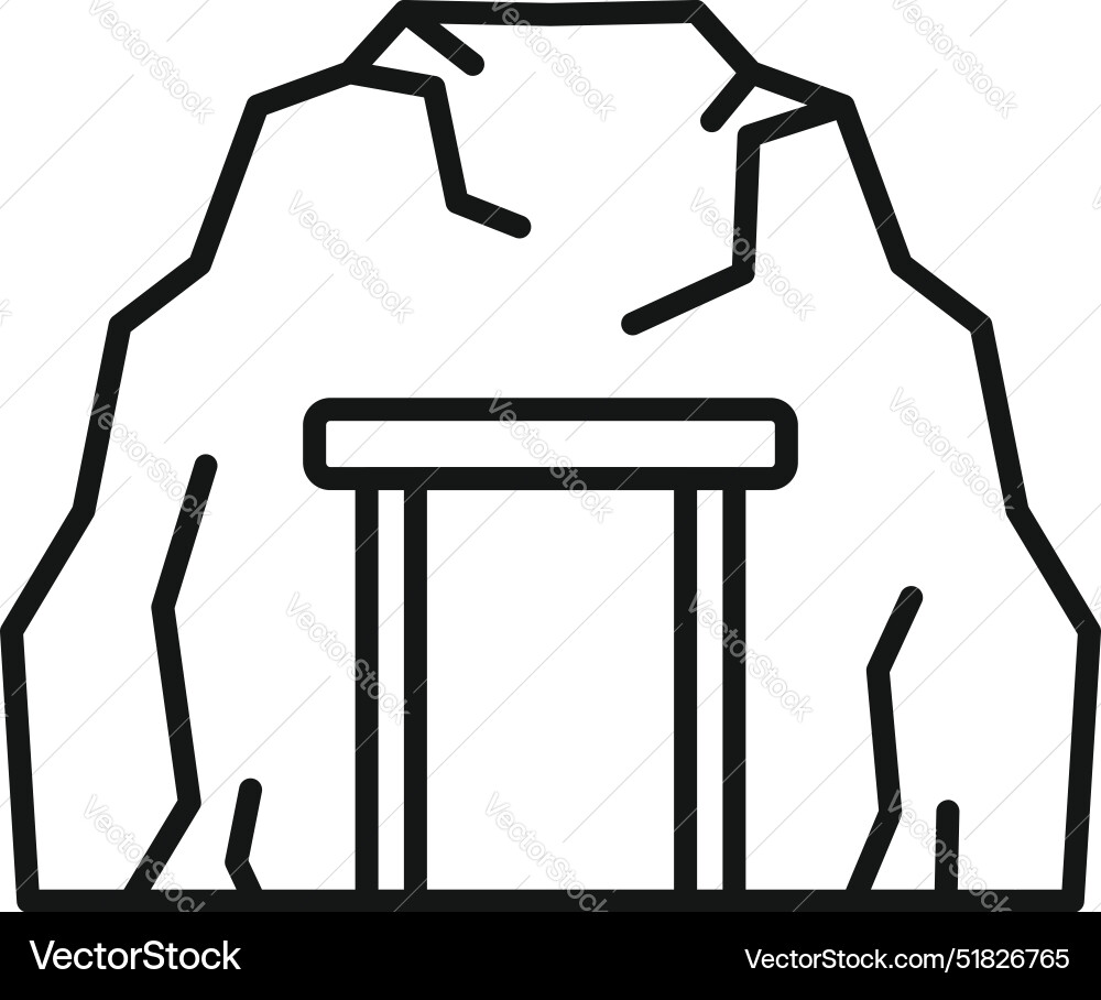 Mining support beams holding a mine ceiling up Vector Image