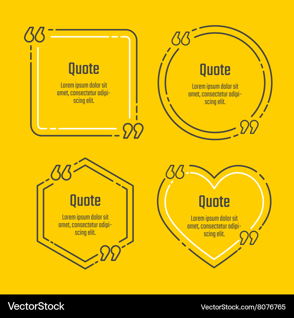 Quote blank template Royalty Free Vector Image