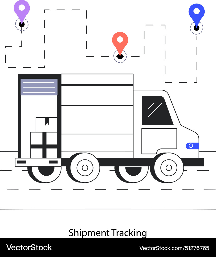 Shipment tracking Royalty Free Vector Image - VectorStock