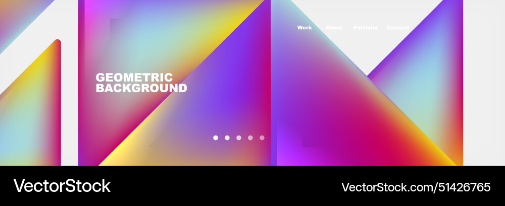 Triangle minimal web site page background design Vector Image