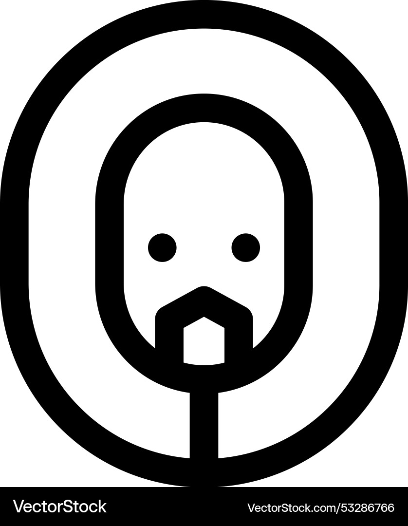 Eskimo icon thin linear style design isolated Vector Image