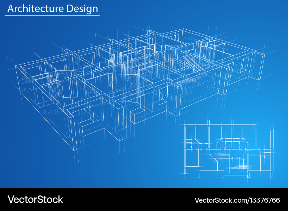 Model floor of apartment block Royalty Free Vector Image