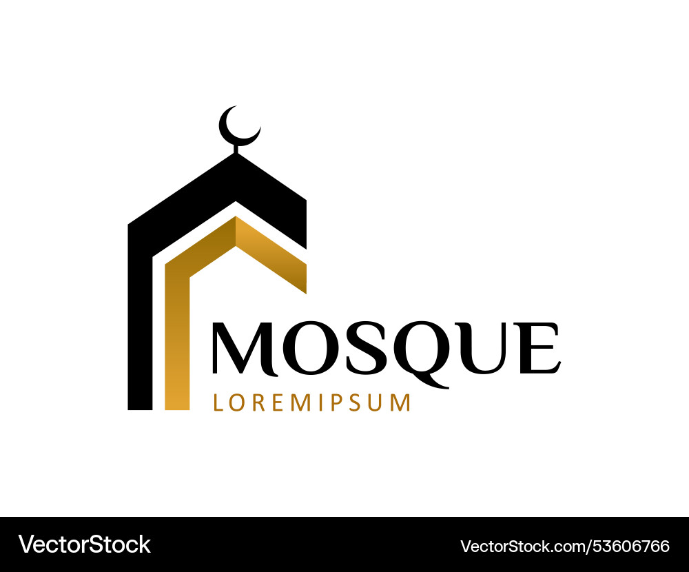 Modern mosque logo symbol or icon template Vector Image