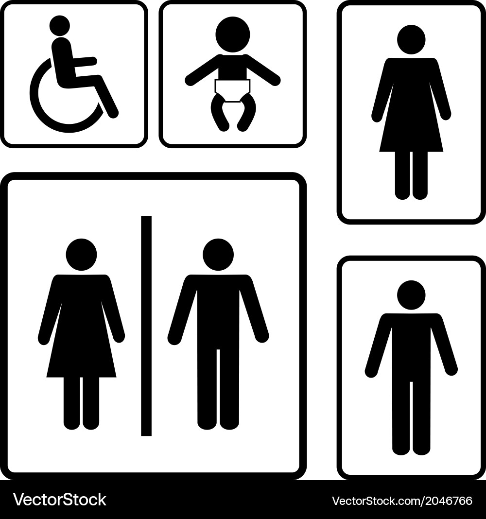 Restroom signs Royalty Free Vector Image - VectorStock