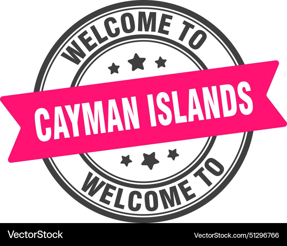 Welcome to cayman islands stamp Royalty Free Vector Image