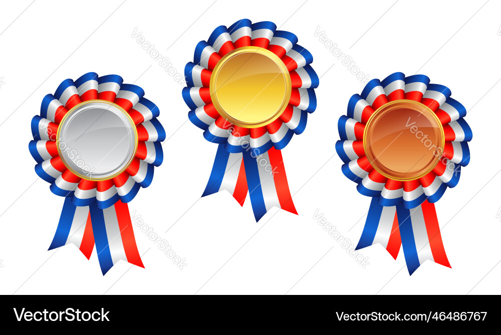 Classic ribbon award pennants set Royalty Free Vector Image