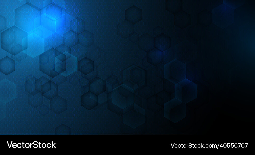 Dark Blue Geometric Tech Background Royalty Free Vector