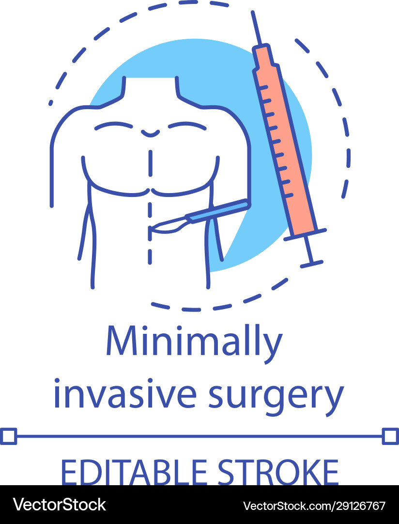 Minimally invasive surgery concept icon Royalty Free Vector